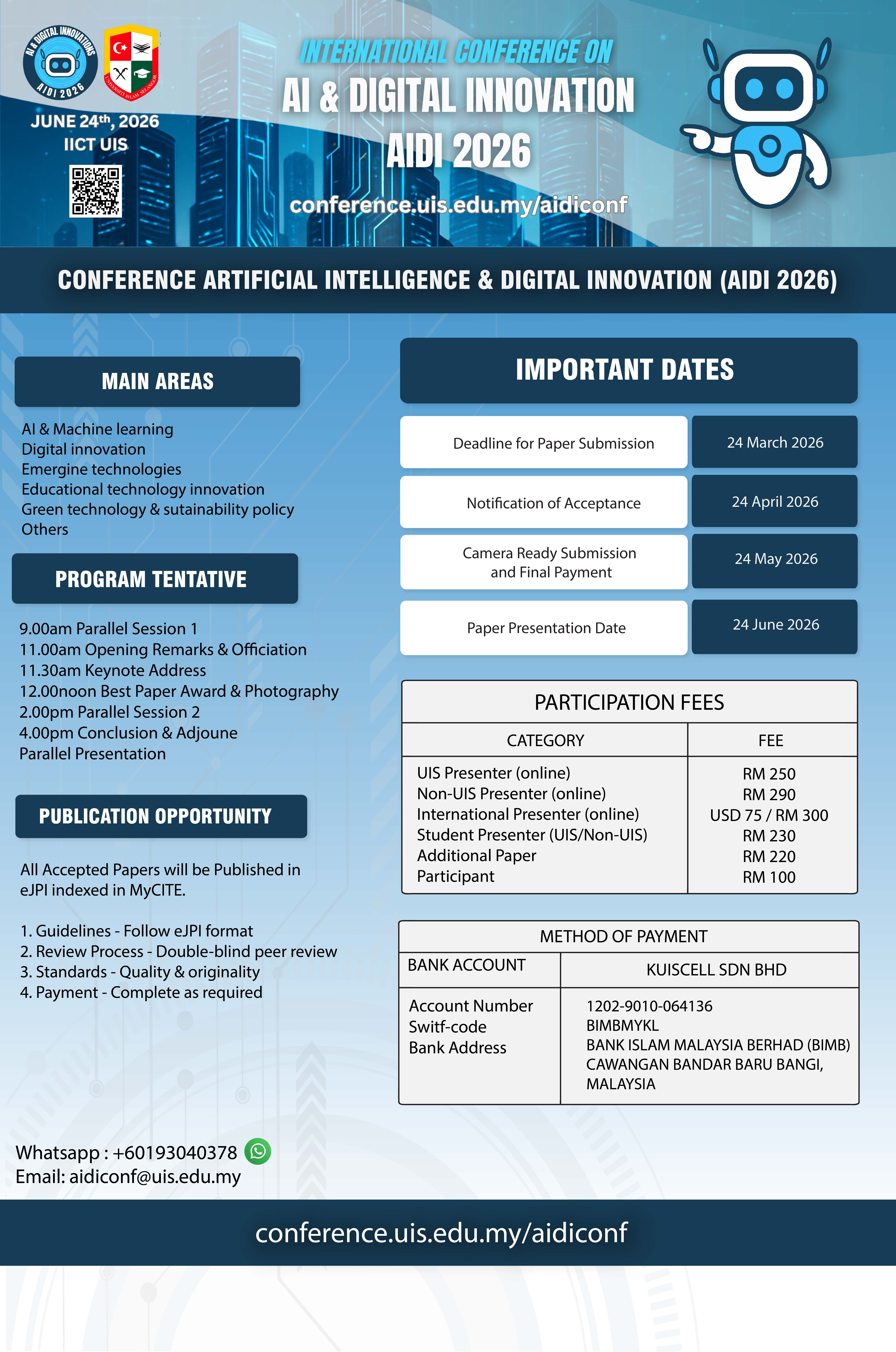 AIDI 2026 - International Conference on AI & Digital Innovations